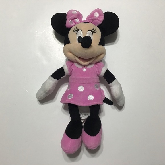 Disney | Toys | Disney Junior Minnie Mouse Pink Polka Dot Dress Plush ...